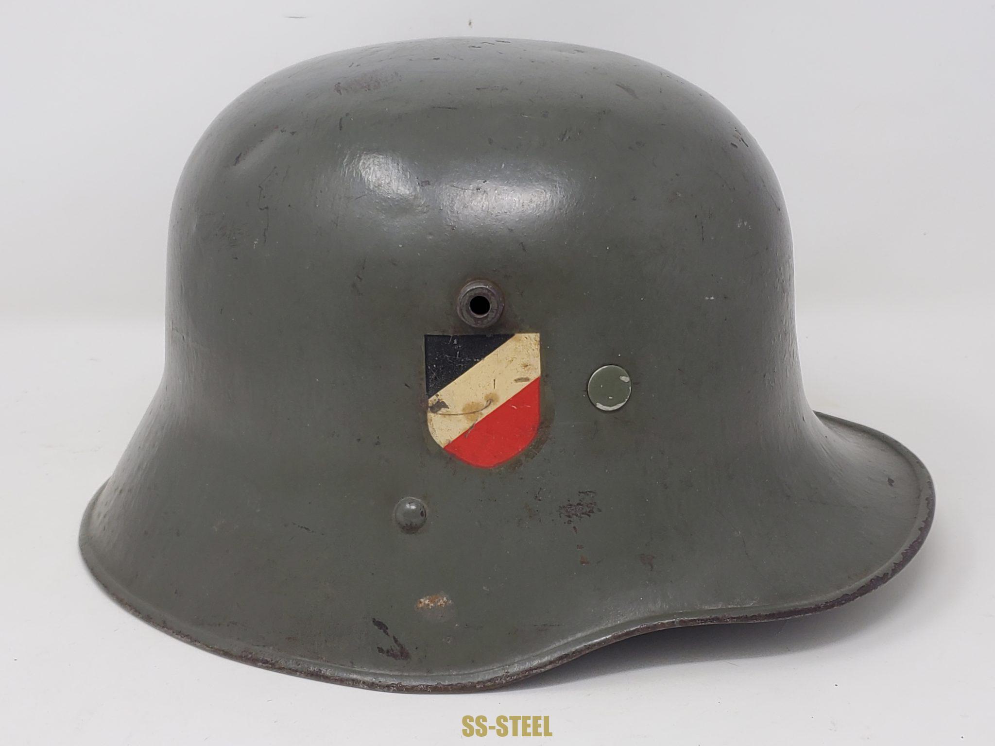 Excellent Heer Double Decal Transitional Helmet – SS-Steel Inc.