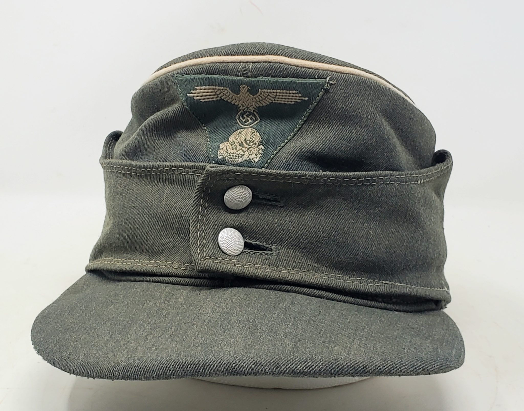 Service Used Waffen-SS Officer's M43 Cap - SS-Steel Inc.
