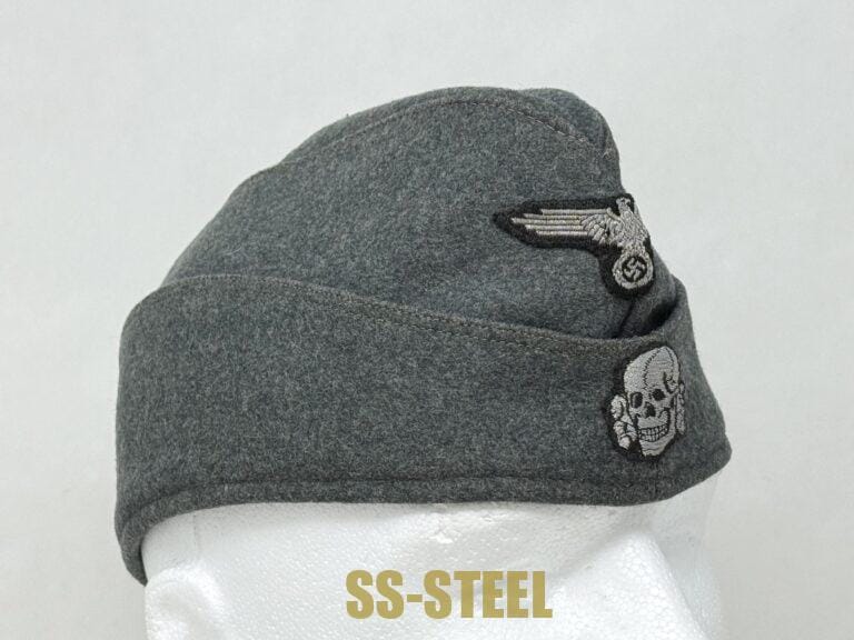 SS NCO or Officer M40 Schiffchen Cap -Flatwire – SS-Steel Inc.