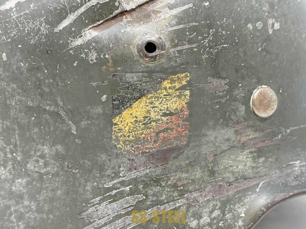 Heer M35 Double Decal Whitewah Camo Battle Damage Helmet – SS-Steel Inc.