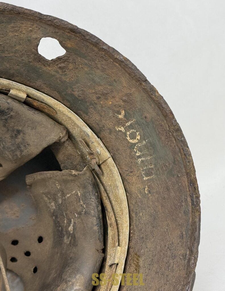 SS M35 Double Decal Helmet-Battle Damage NAMED – SS-Steel Inc.