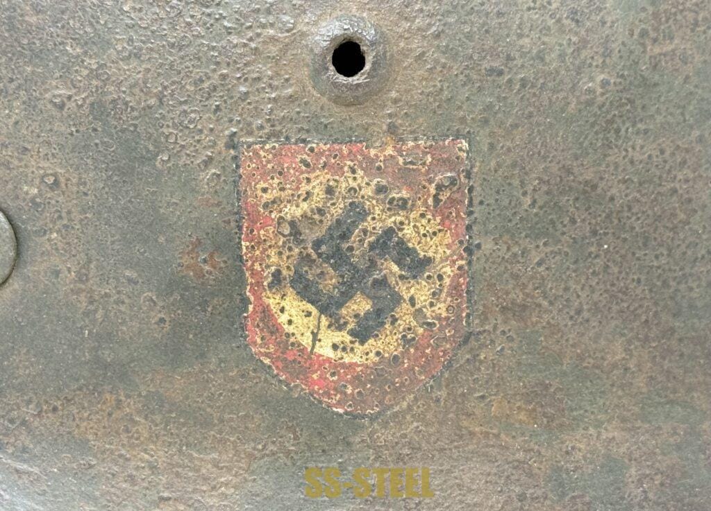 SS M35 Double Decal Helmet-Battle Damage NAMED – SS-Steel Inc.